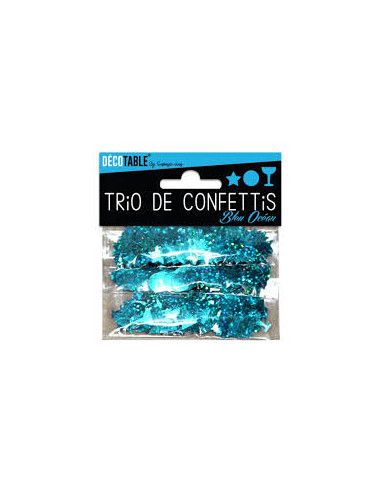 Trio de Confettis Bleu